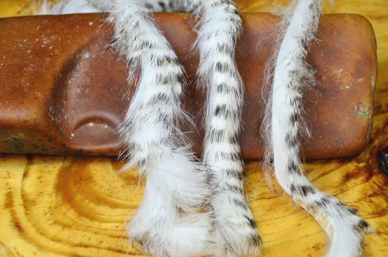 Black Barred Rabbit Strips for Fly Tying | Slide Inn