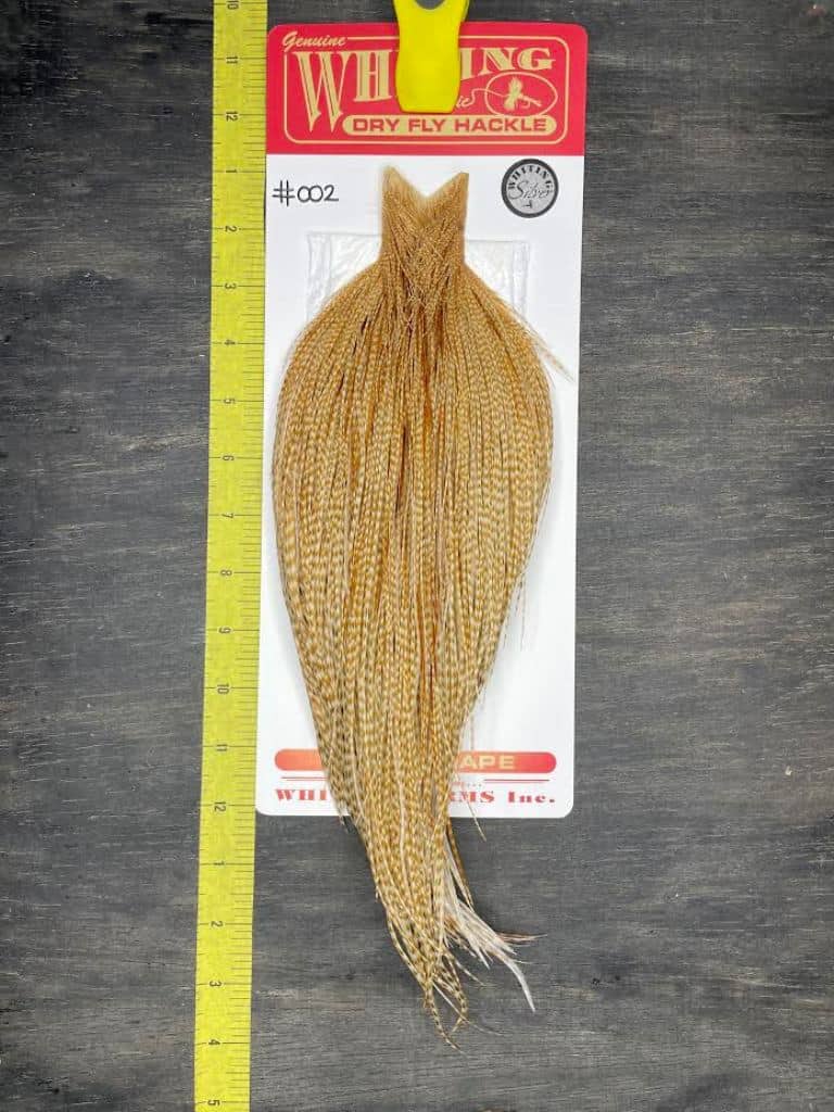 Whiting Dry Fly Cape – Silver Grade – Barred Medium Ginger #002 ...