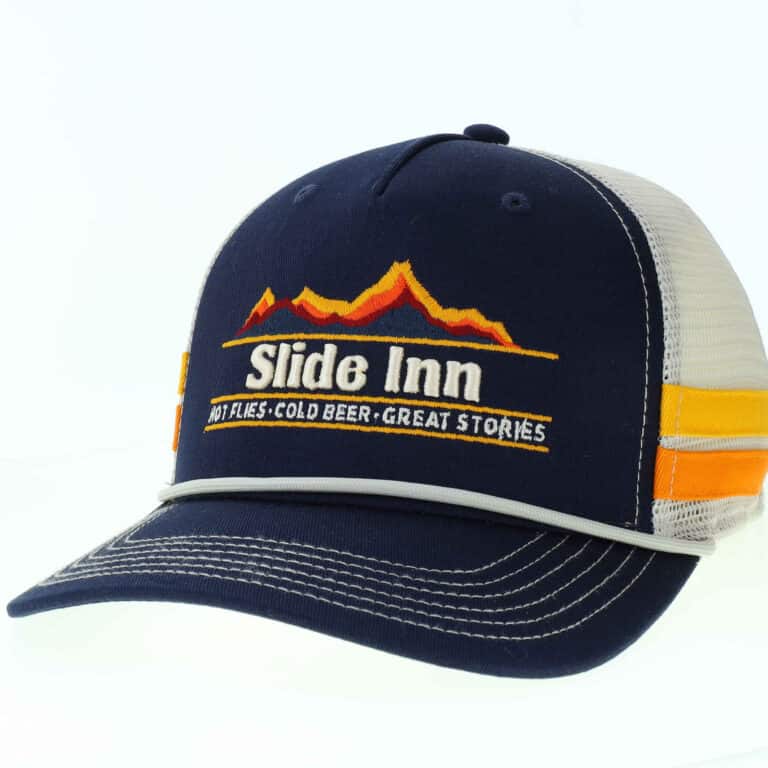 Slide Inn 2Bar Hat - Navy/Gold/Orange - Galloup's Slide Inn